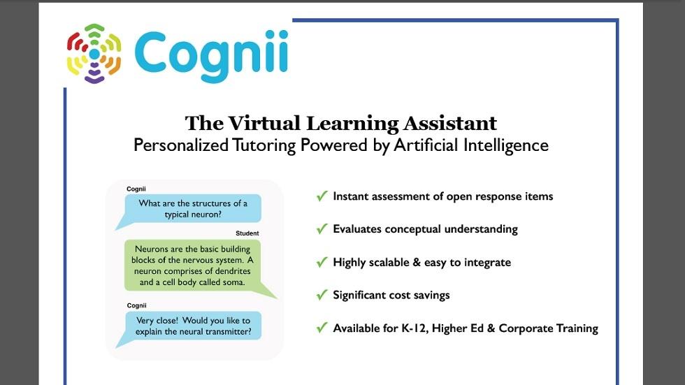 Cognii Launches Virtual Learning Assistant for the Education Market ...